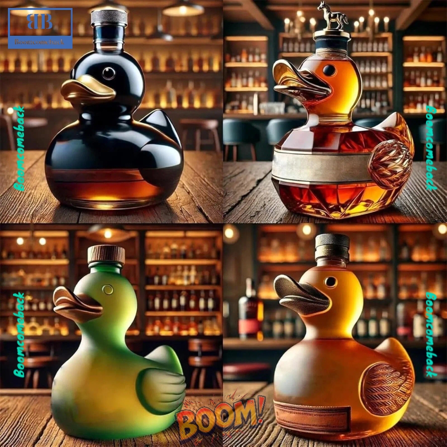 3D Duck Shaped Transparent Glass Whiskey Decanter Gift - Boomcomeback